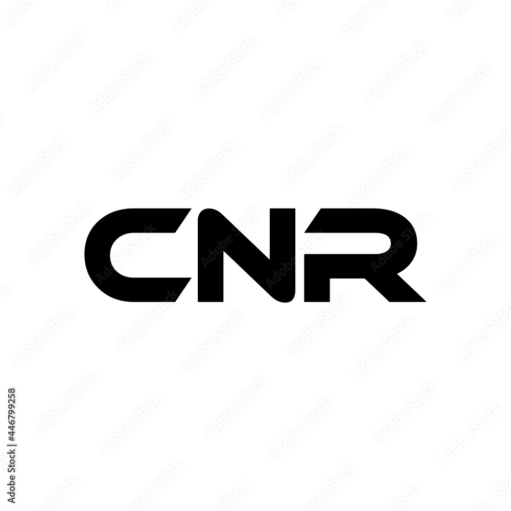 Vecteur Stock CNR letter logo design with white background in ...