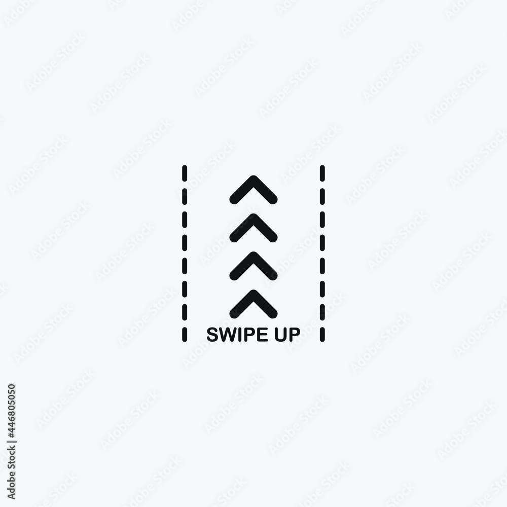 Swipe Up. Handwritten vector lettering. Unique hand drawn nursery ...