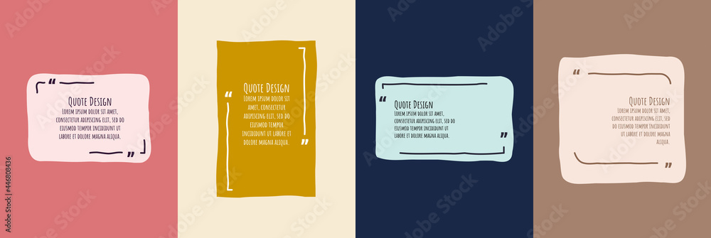 Vector minimalist posters set. Quote frames set. Isolated textbox. Text ...