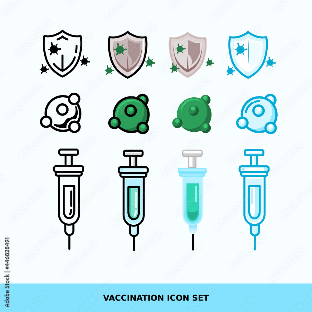 vaccine icon set vector with different design, EPS presents icons that ...