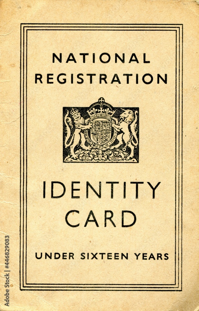 A British National Identity Card for a child under sixteen. Launched in ...