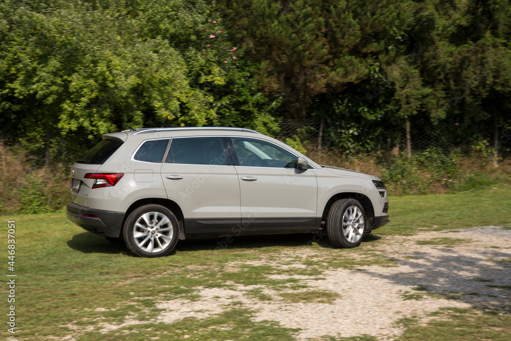 Skoda Karoq is a compact crossover SUV designed and built by the Czech car manufacturer Škoda ...