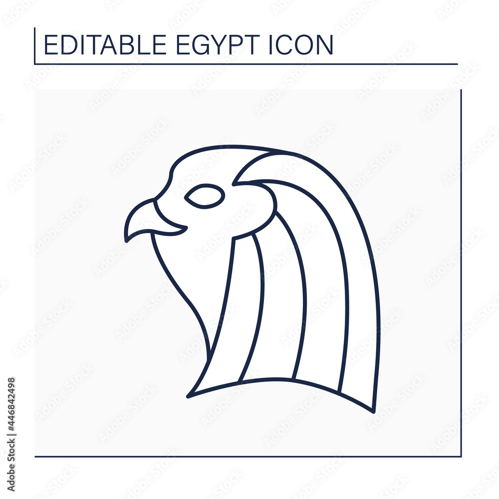 Egyptian Falcon God Horus Coloring Pages Drawings Egyptian Mythology ...