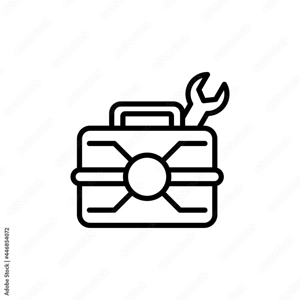 Tool box line icon. Toolbox, toolkit, instrument. Construction concept ...