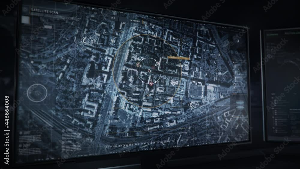 Innovative Spy Satellite Network UI Software Scans Cityscape For ...