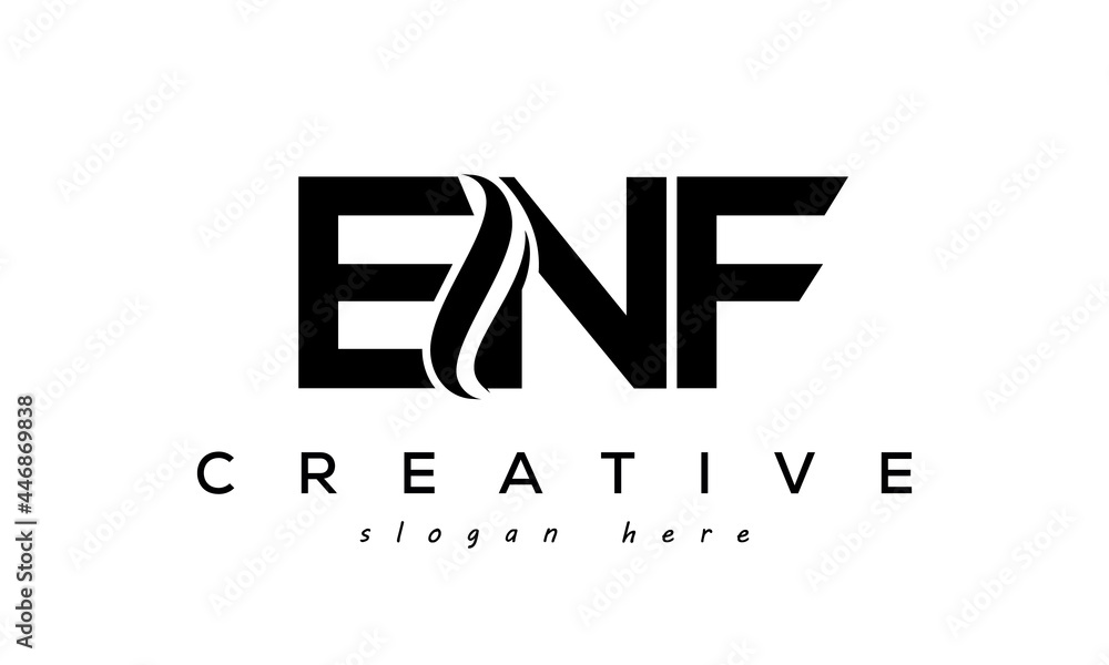 Letter ENF creative logo design vector Stock Vector | Adobe Stock