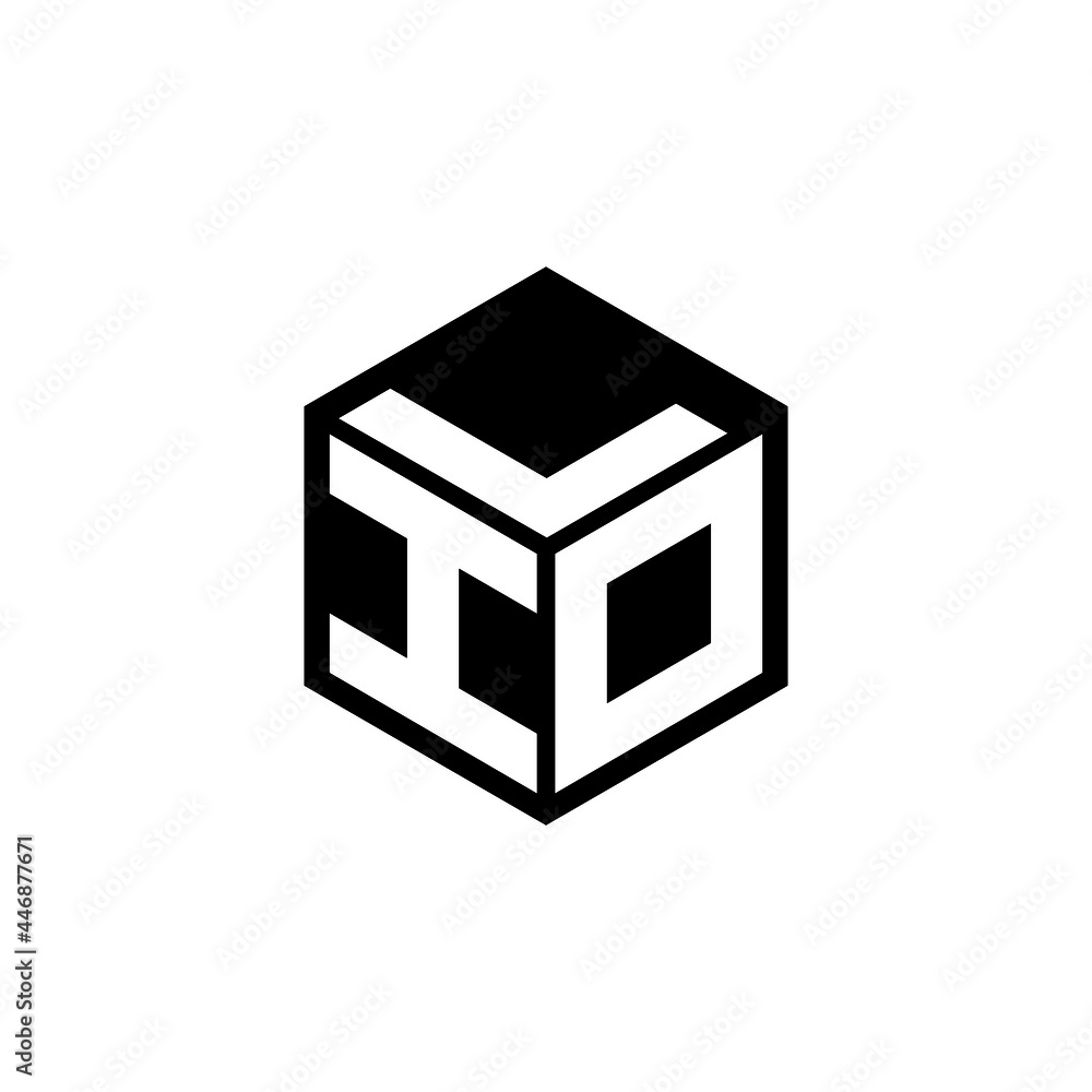 IDL letter logo design with white background in illustrator, cube logo ...
