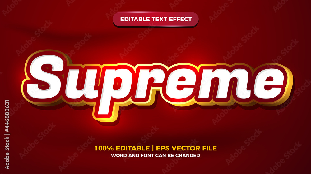 luxury supreme editable text effect style template Stock Vector | Adobe ...