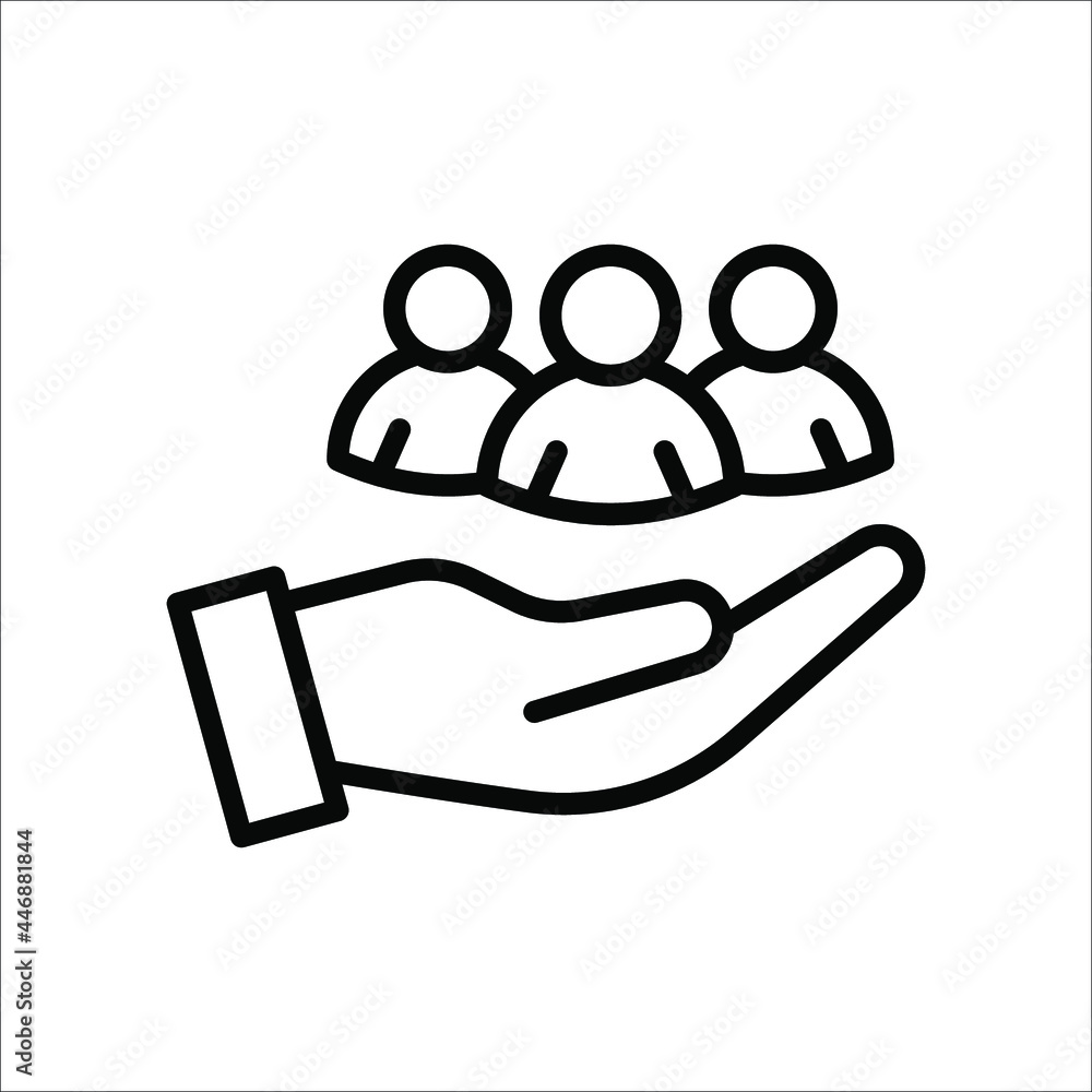 Employees Protection icon. An inclusive workplace. vector illustration ...