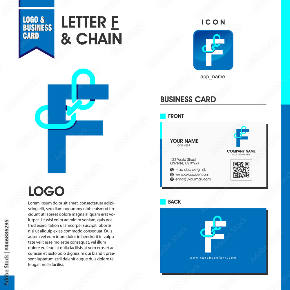 Simple and professional initial logo letter F combine with overlapping ...