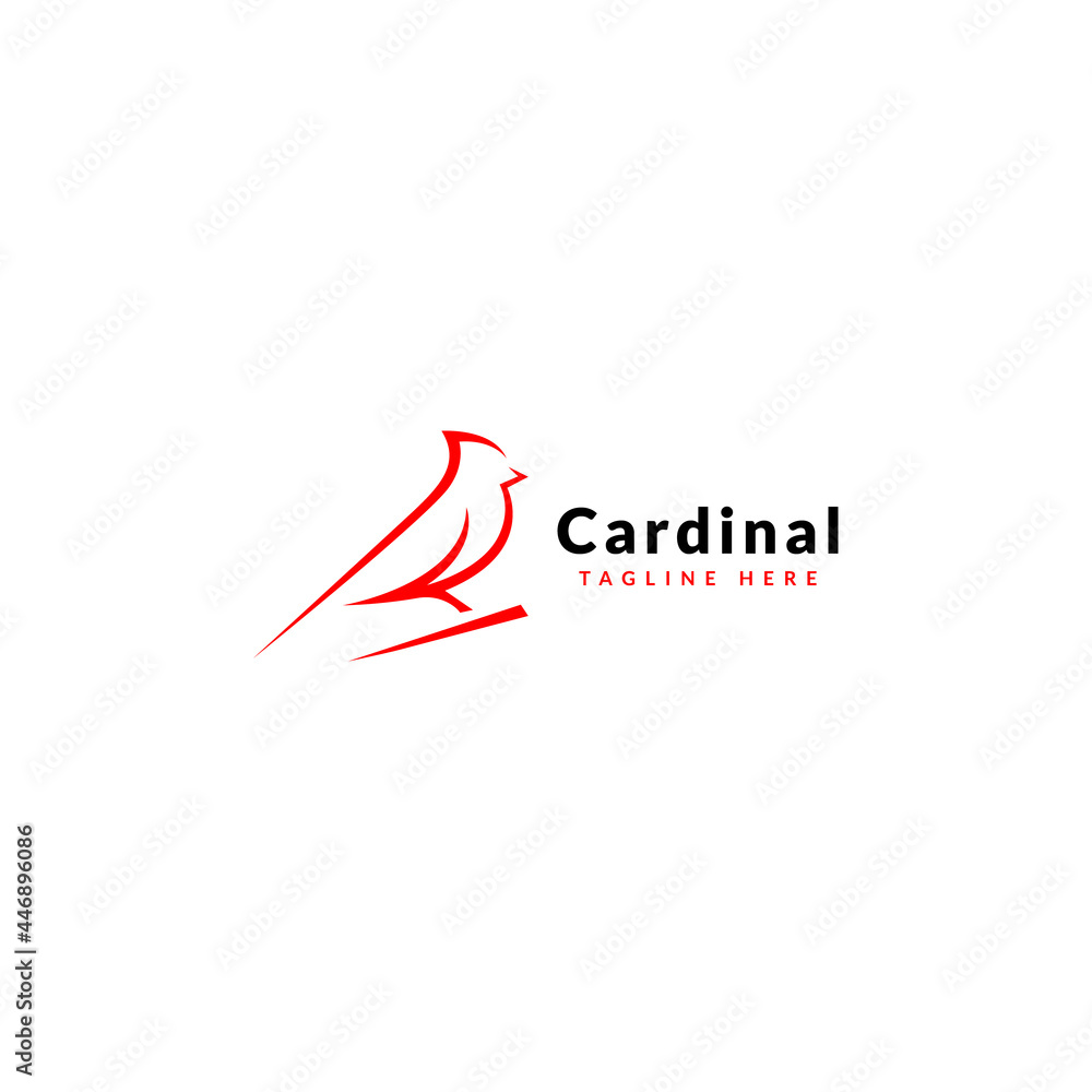 cardinal bird logo design. logo template Stock Vector | Adobe Stock
