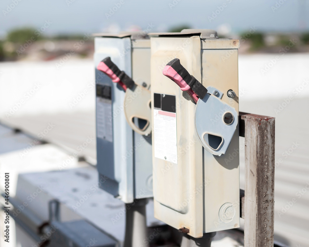 electrical safety switch box on isolate background.main electrical ...