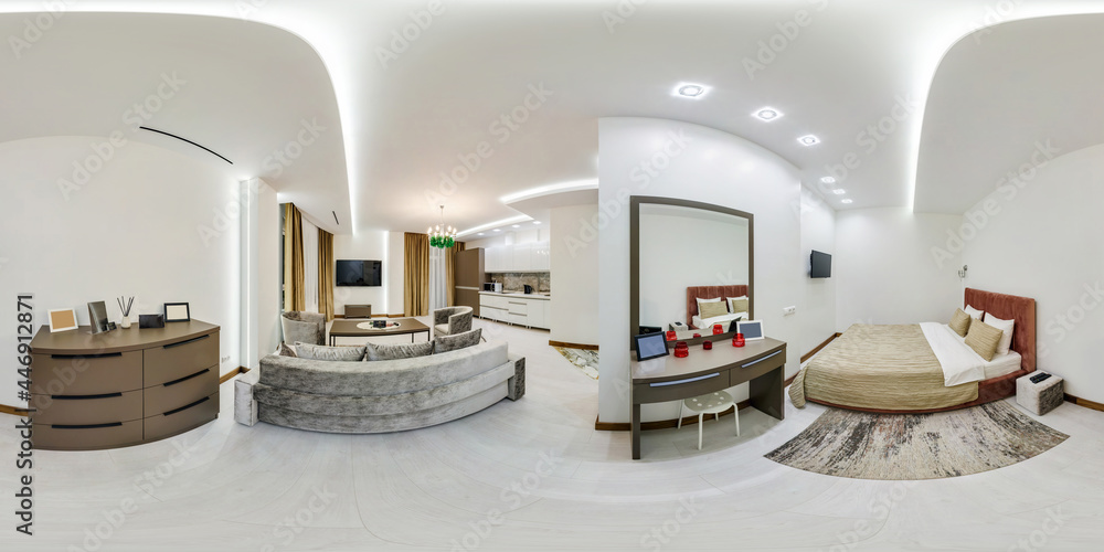 Full spherical seamless hdri panorama 360 degrees view in interior of ...