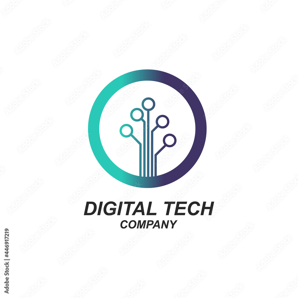 modern digital tech logo design vector technology with concepts for ...
