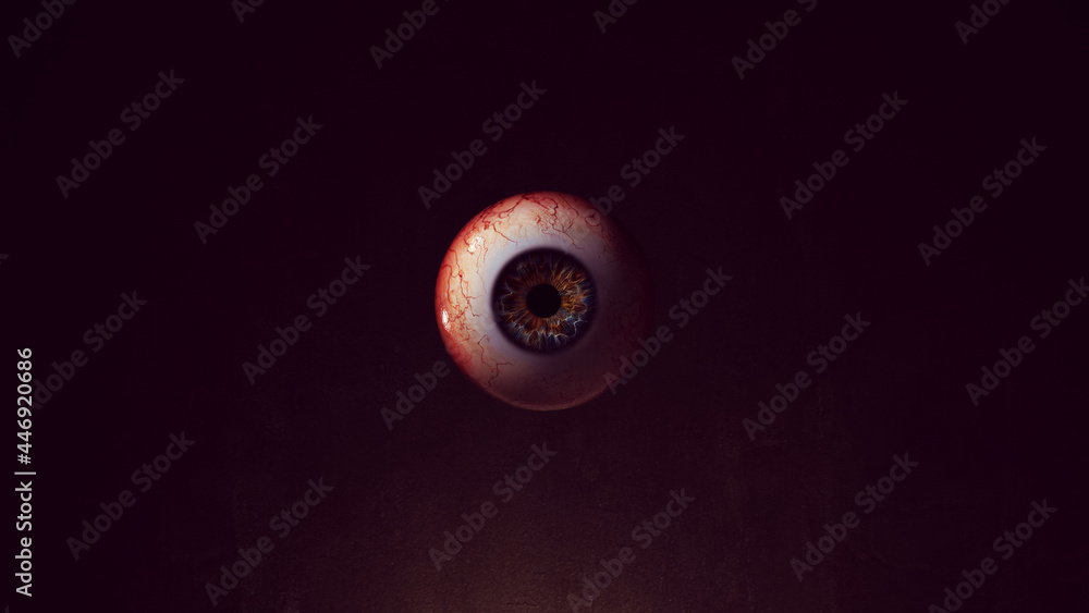 Creepy Looking Human Eyeball Pupil Anatomy Halloween Horror 3d ...