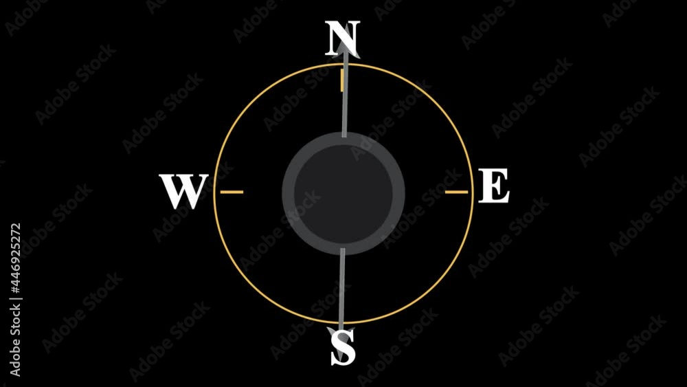 Simple rotating compass, animated rotating compass in high resolution ...