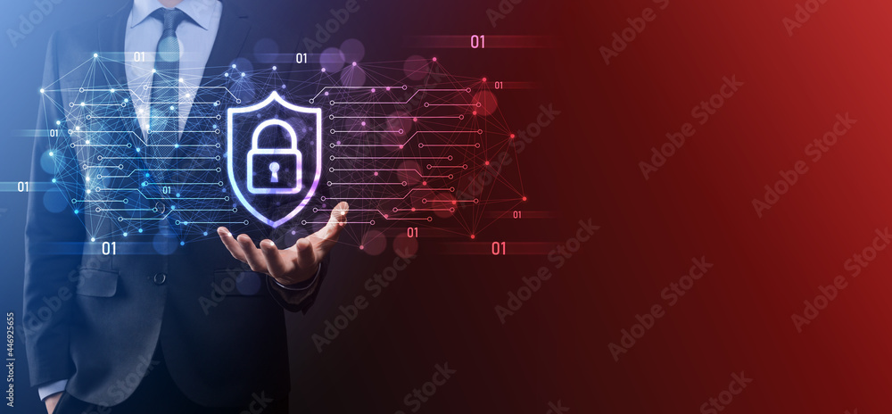 Protection network security computer and safe your data concept ...