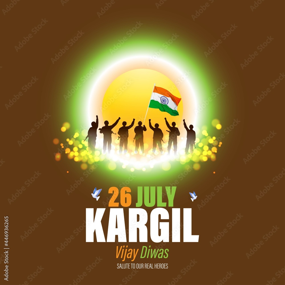 VECTOR ILLUSTRATION FOR 26 JULY VIJAY KARGIL DIWAS MEANS 26 JULY Stock ...