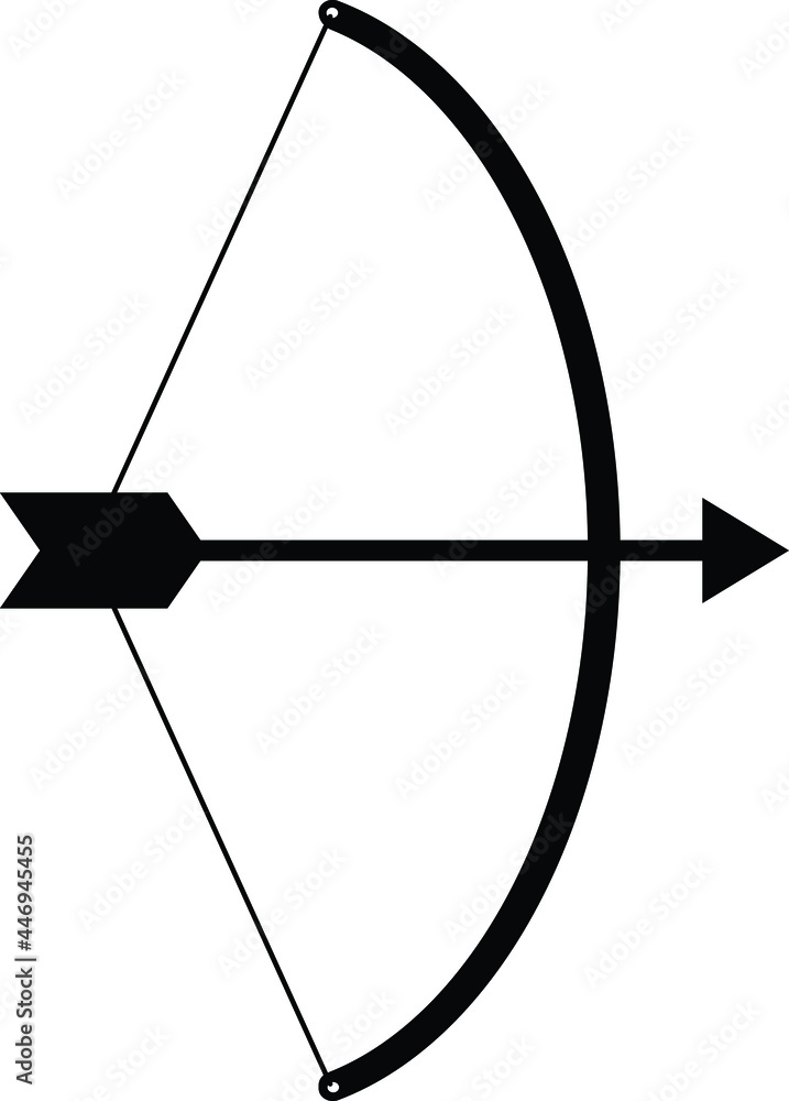 Archer black icon, bow and arrow icon, archer icon symbol Stock Vector ...