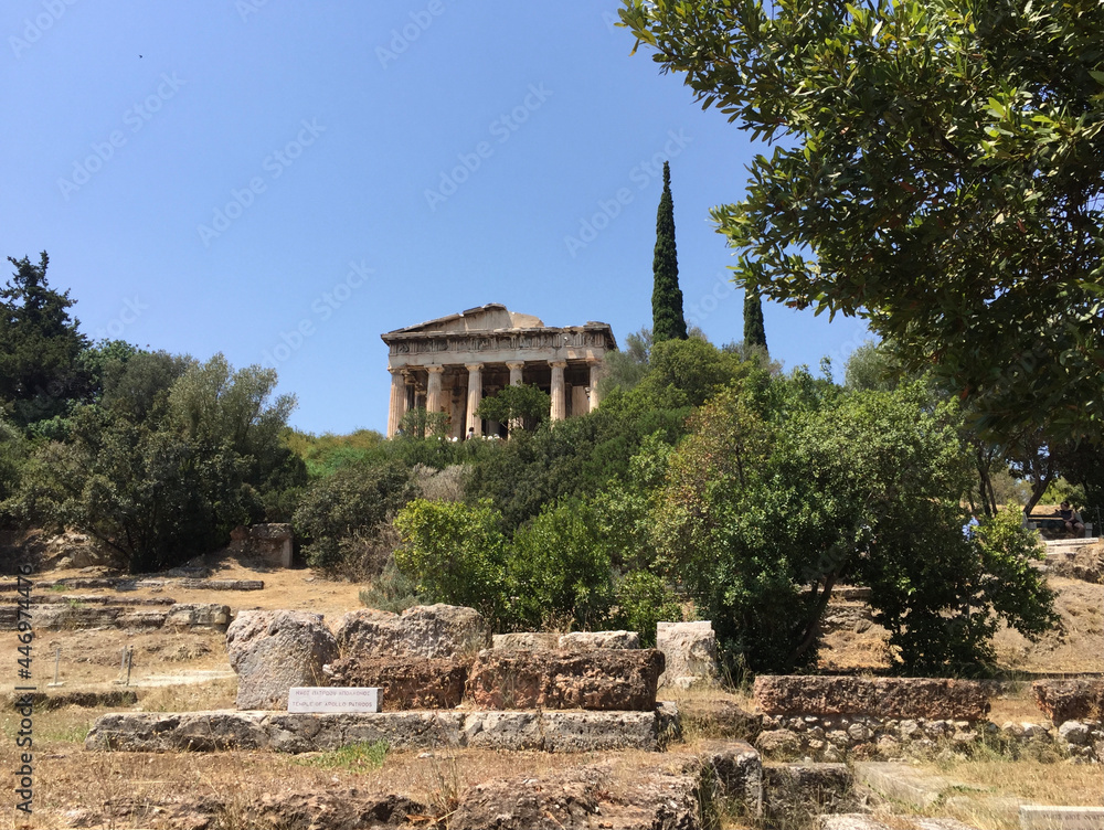 The Temple of Hephaestus or Hephaisteion, a well-preserved Greek temple ...