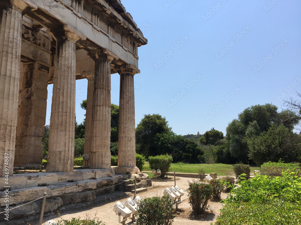 The Temple of Hephaestus or Hephaisteion, a well-preserved Greek temple ...
