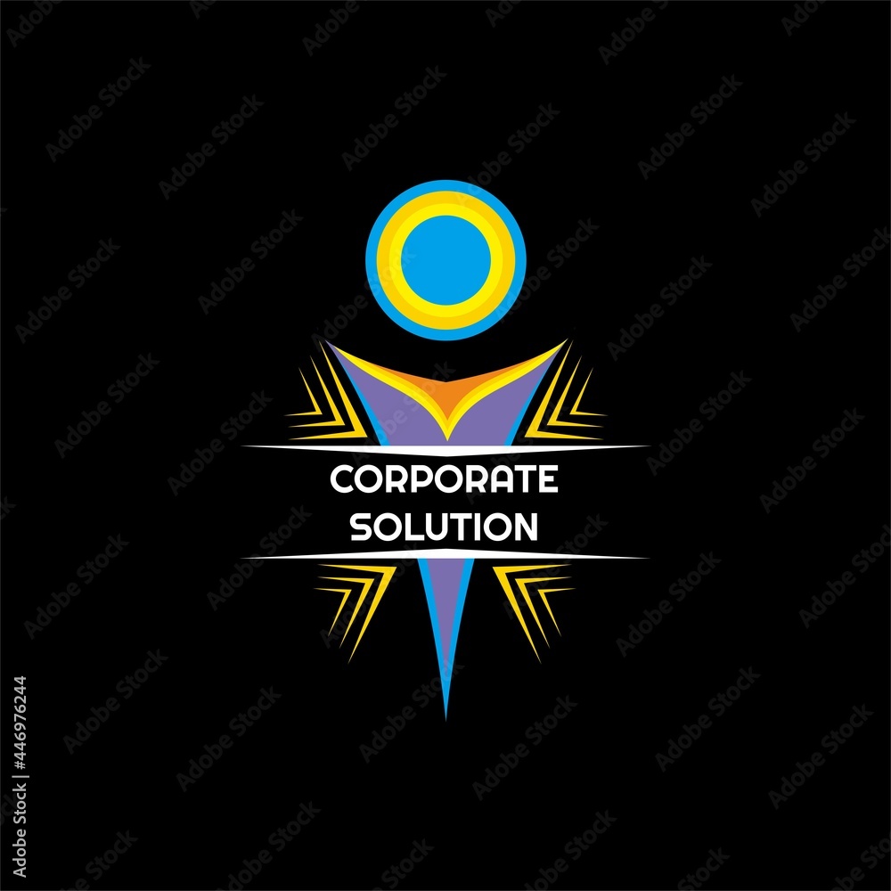 Logo Corporate Solution Template Stock Vector | Adobe Stock