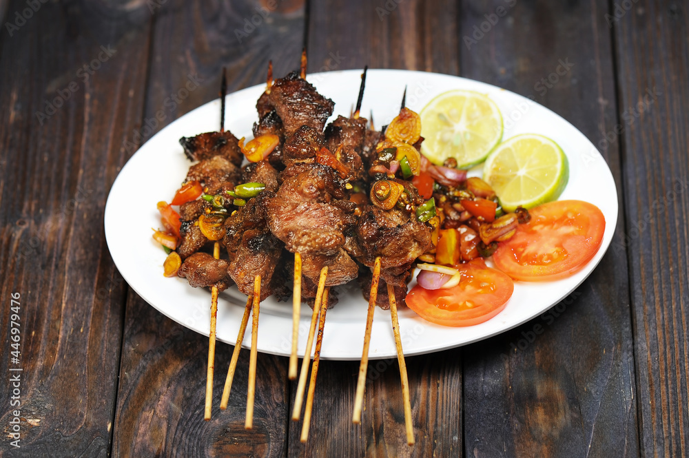 Fotka „Sate Kambing or satai goat is a food made from young goat meat ...