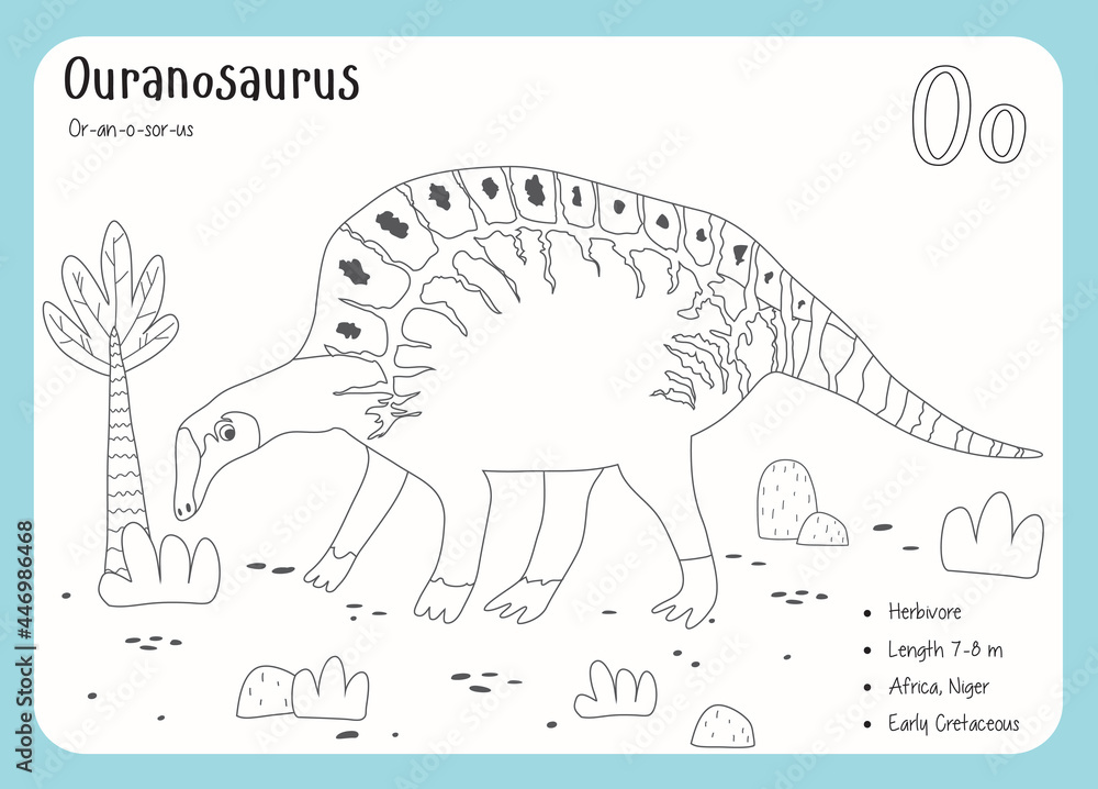 Coloring cards with dinosaurs and alphabet. Dinosaur Fact Cards ...
