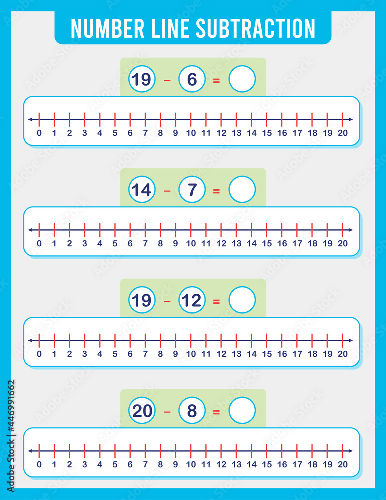 addition or subtraction of number line. Addition, Subtraction Worksheet ...