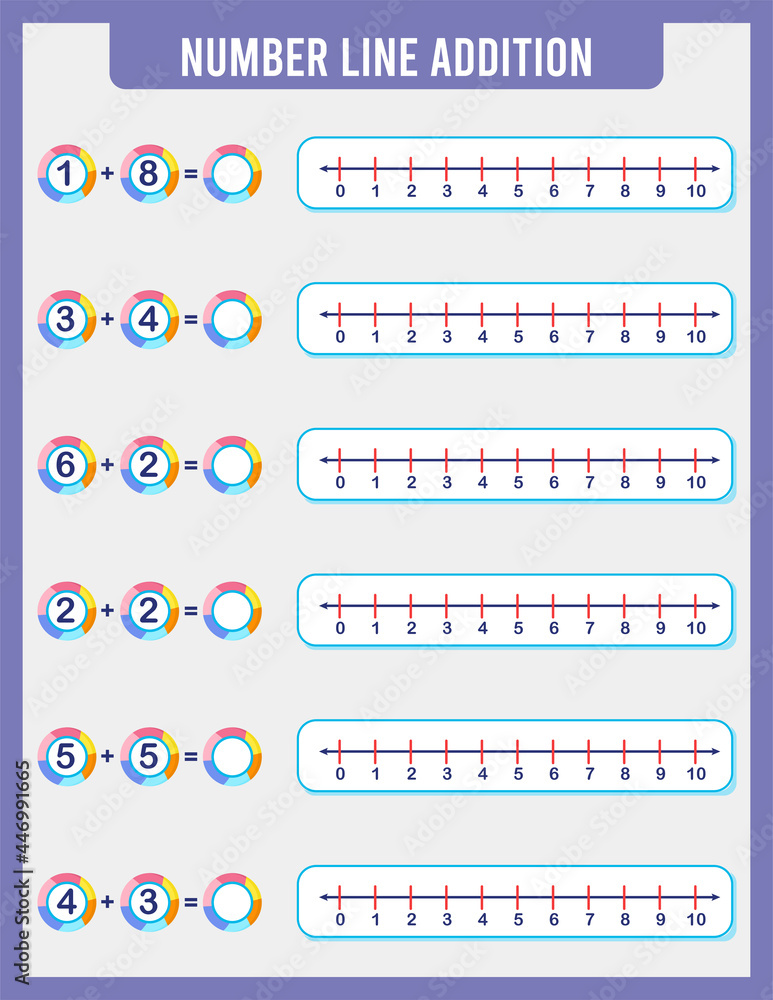 addition or subtraction of number line. Addition, Subtraction Worksheet ...