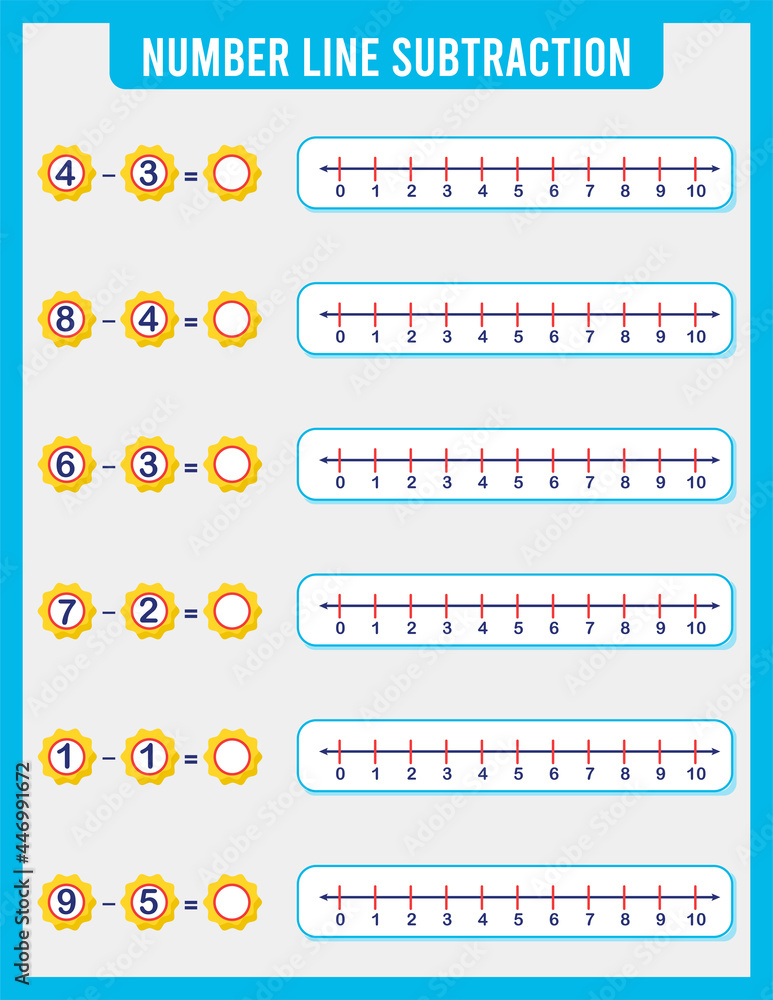 addition or subtraction of number line. Addition, Subtraction Worksheet ...