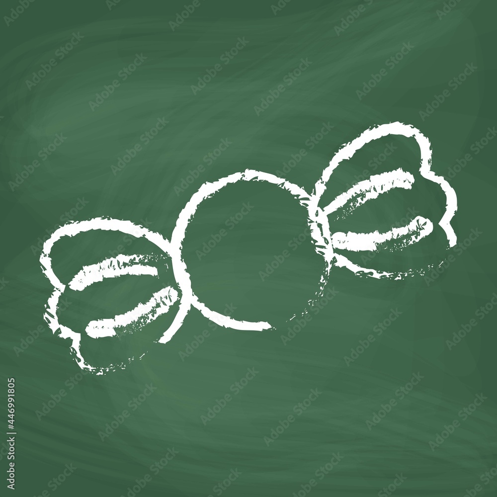 Candy Line Icons vector design white. Hand-drawn Candy. Simple vector ...