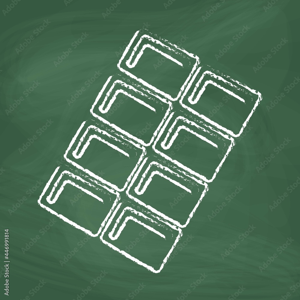 Chocolate Line Icons vector design white. Hand-drawn Chocolate. Simple ...