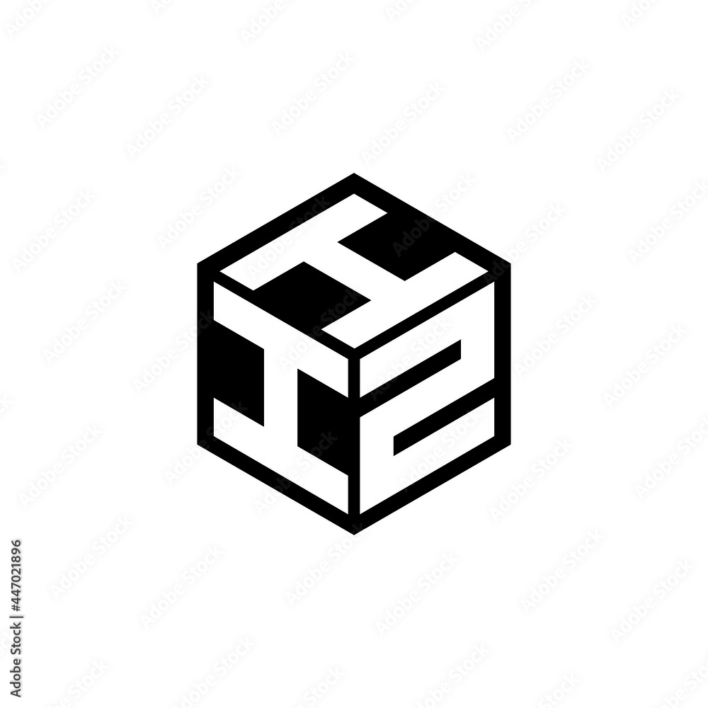 IZI letter logo design with white background in illustrator, cube logo ...
