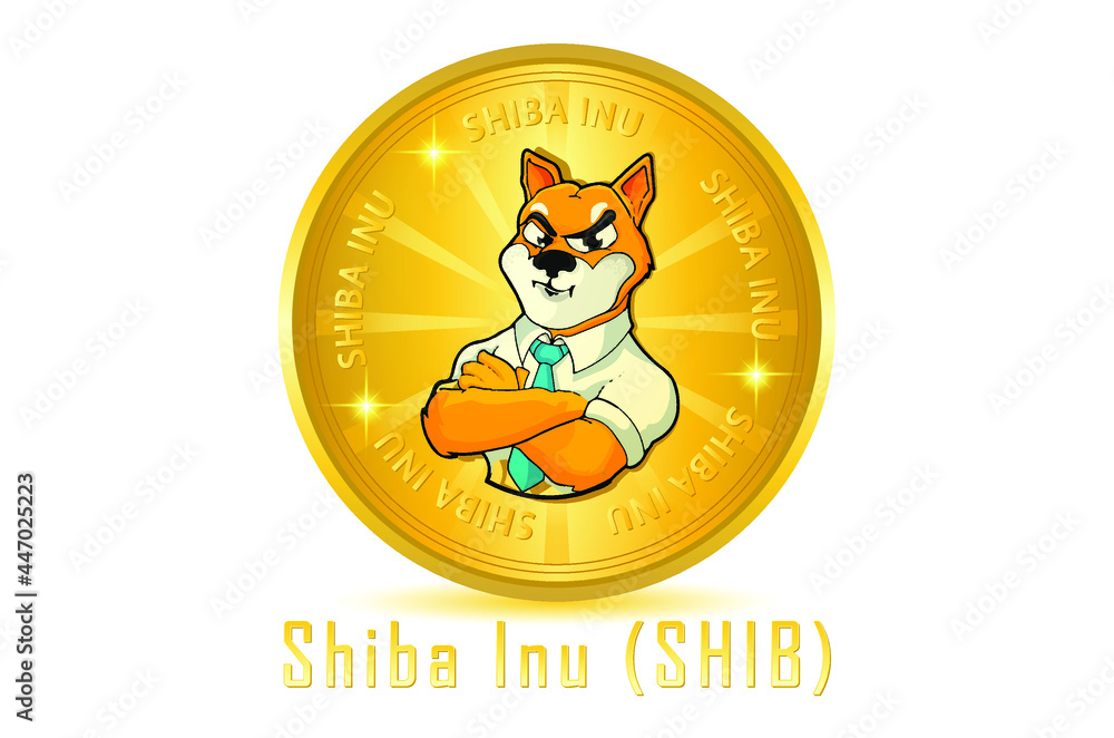Shiba inu (SHIB) gold coin, crypto currency digital payment concept ...