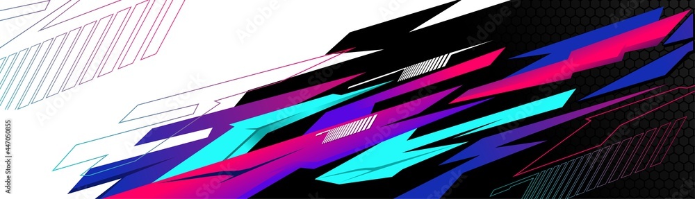 abstract line background. Car decal design vector. Graphic abstract ...
