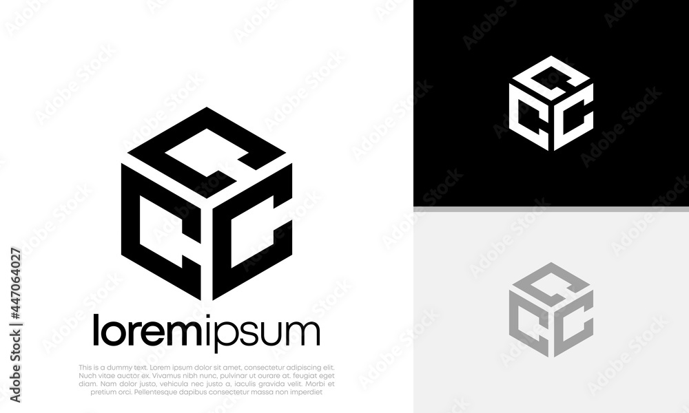 Initials C. CCC logo design. Initial Letter Logo. Hexagon logo design ...