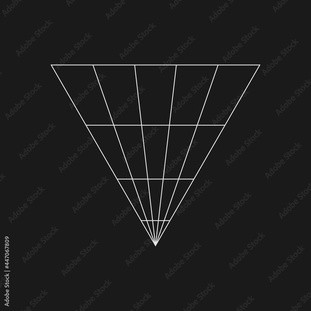 Retrofuturistic triangle grid. Digital cyber retro design element ... Retrofuturistic triangle grid. Digital cyber retro design element ...