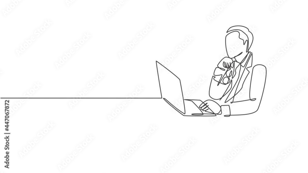 Animated self drawing of one continuous line draw manager focus ...