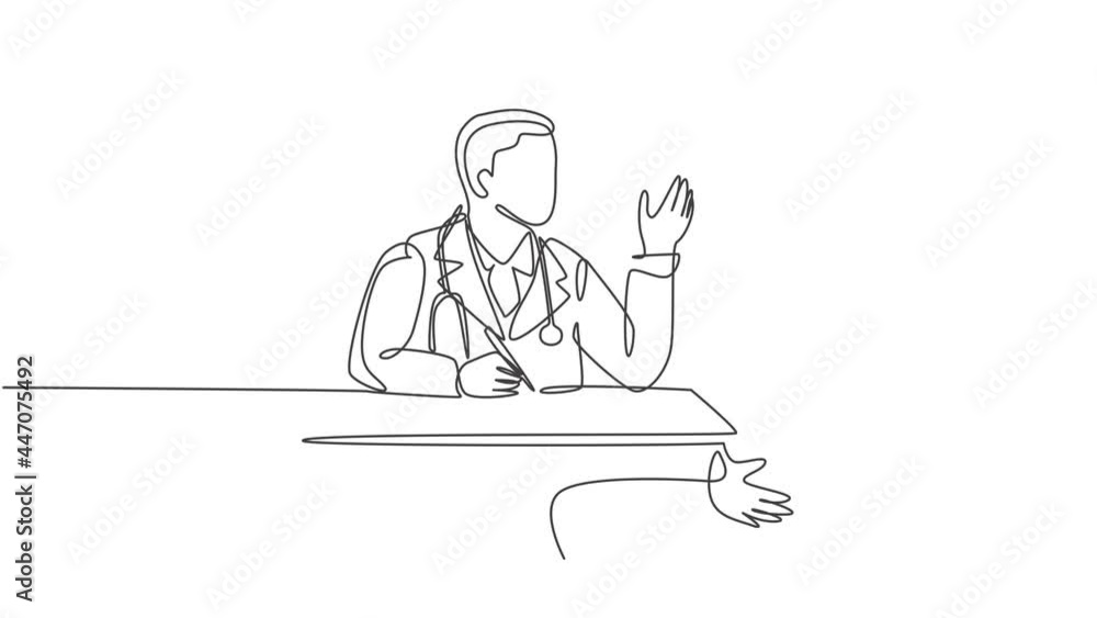 Vidéo Stock Self drawing animation of single line draw obstetrics ...