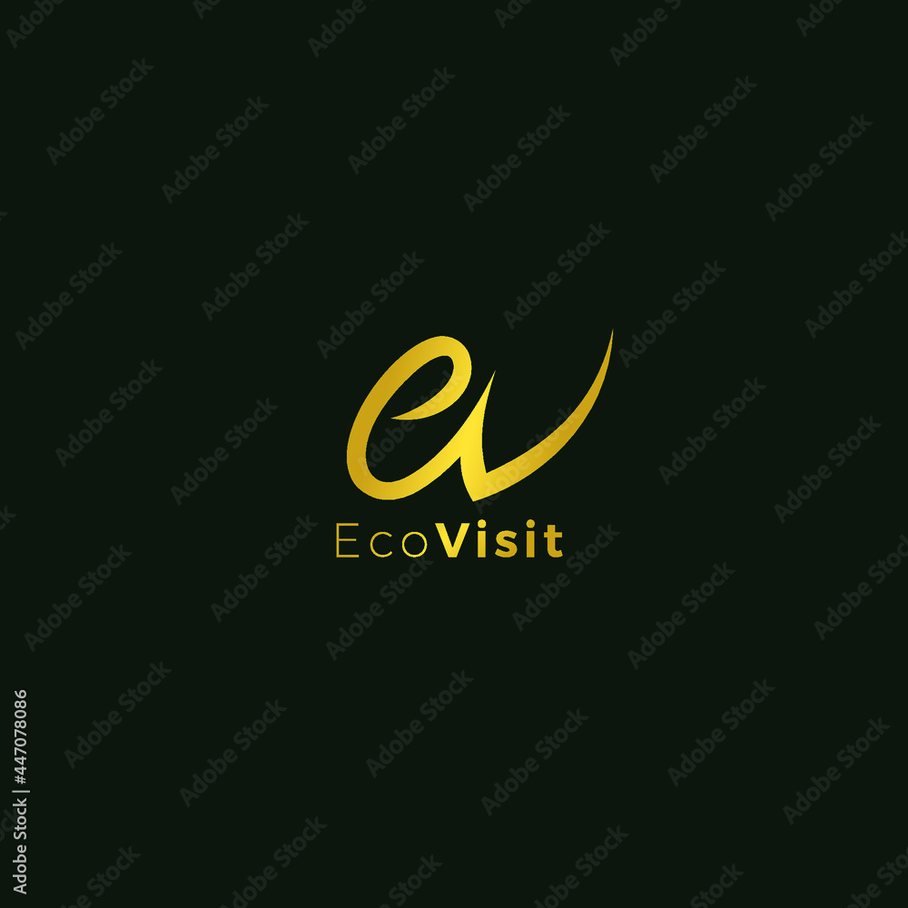 EV Logo Simple Stock Vector | Adobe Stock