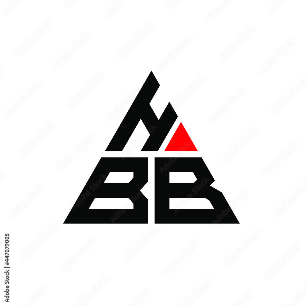 HBB triangle letter logo design with triangle shape. HBB triangle logo ...