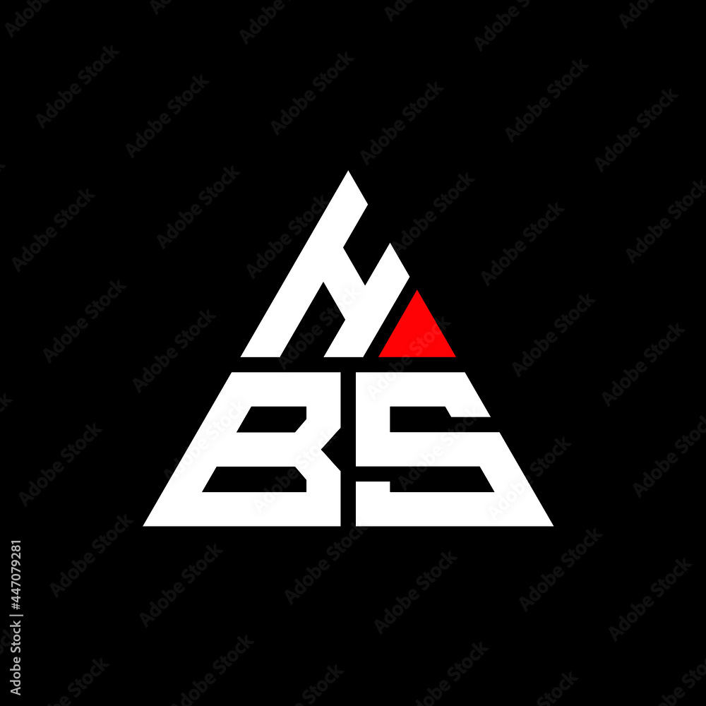 HBS triangle letter logo design with triangle shape. HBS triangle logo ...