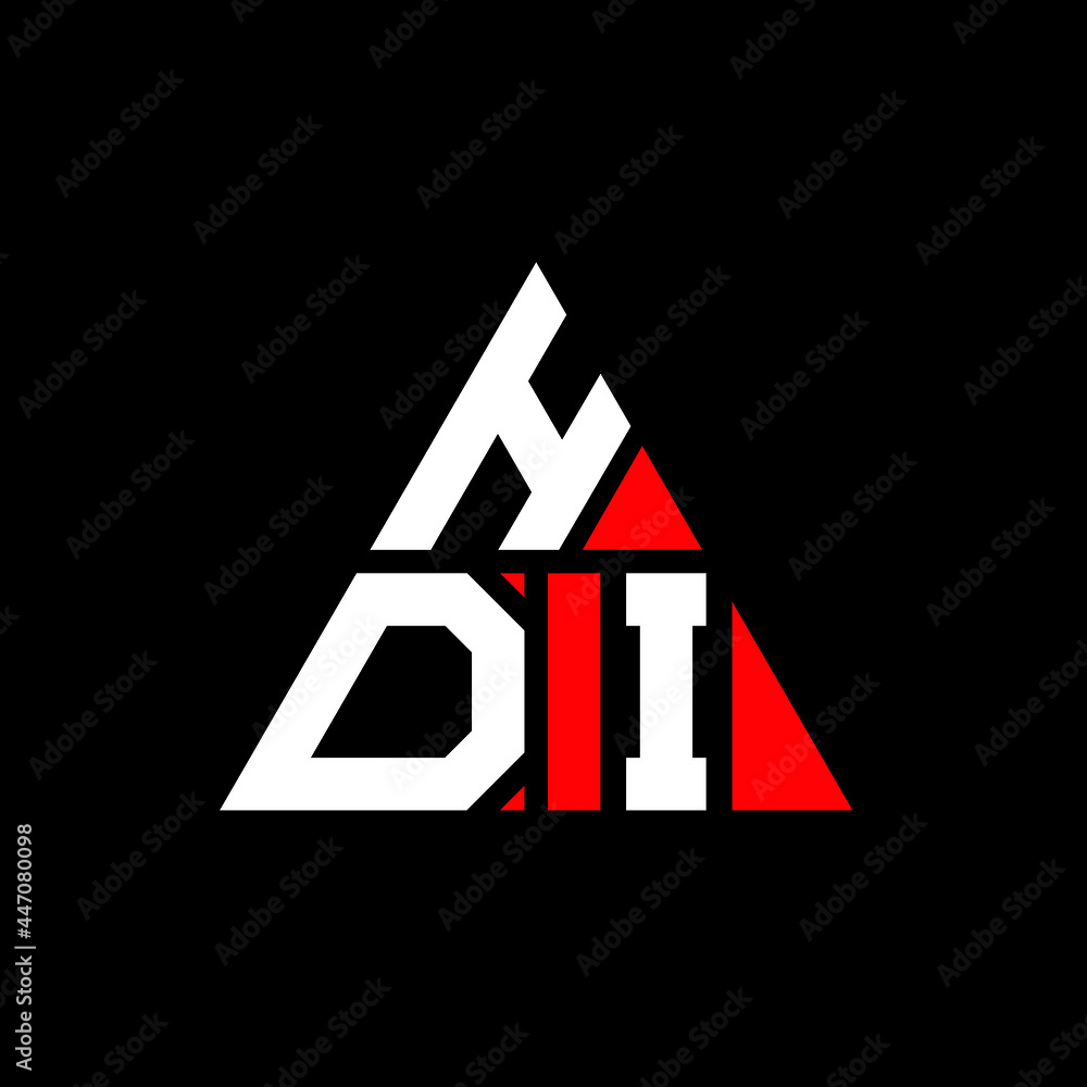 HDI triangle letter logo design with triangle shape. HDI triangle logo ...