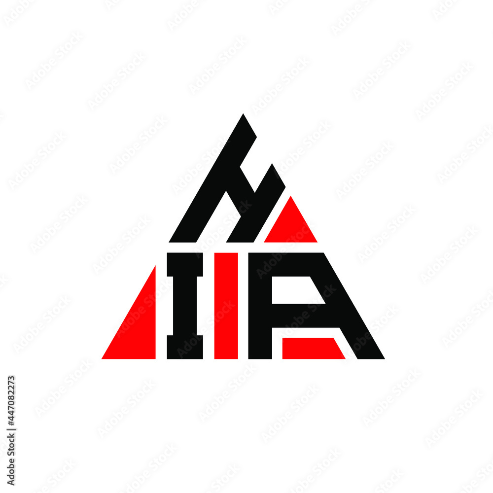 HIA triangle letter logo design with triangle shape. HIA triangle logo ...