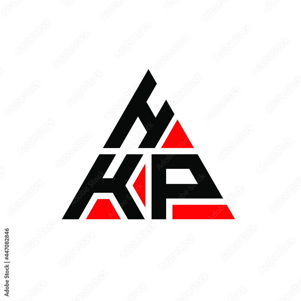 HKP triangle letter logo design with triangle shape. HKP triangle logo ...