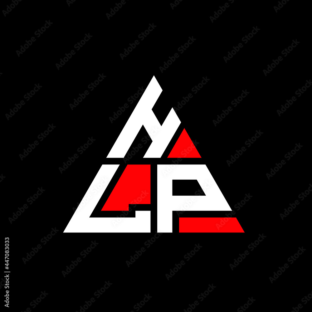 HLP triangle letter logo design with triangle shape. HLP triangle logo ...