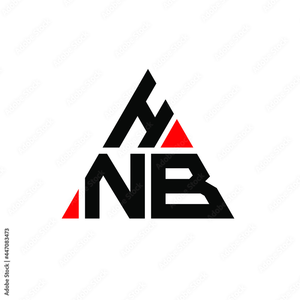 HNB triangle letter logo design with triangle shape. HNB triangle logo ...