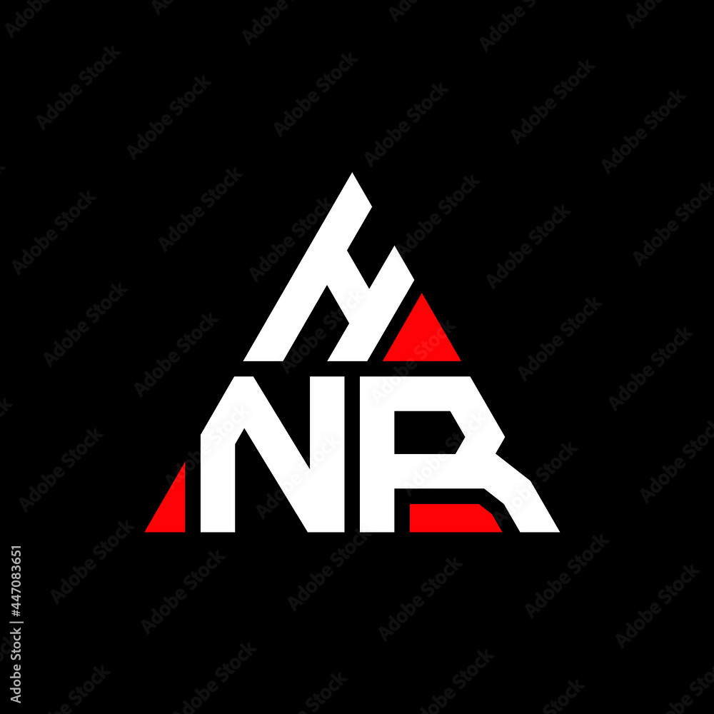 HNR triangle letter logo design with triangle shape. HNR triangle logo ...
