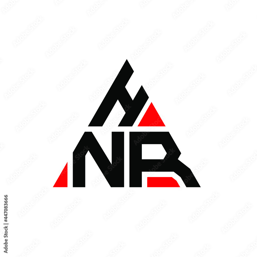 HNR triangle letter logo design with triangle shape. HNR triangle logo ...